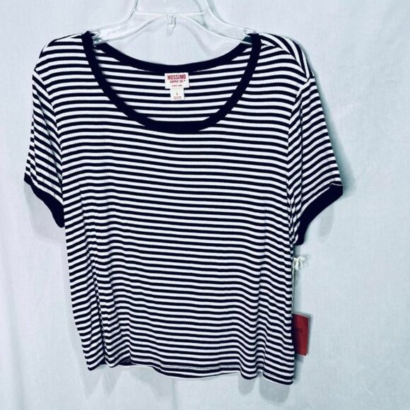 Mossimo Supply Co. | Tops | Mossimo Black White Striped Cropped Shirt New | Poshmark